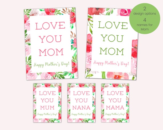 Mother's Day Gift Tags Tags for Mom Printable Mothers | Etsy