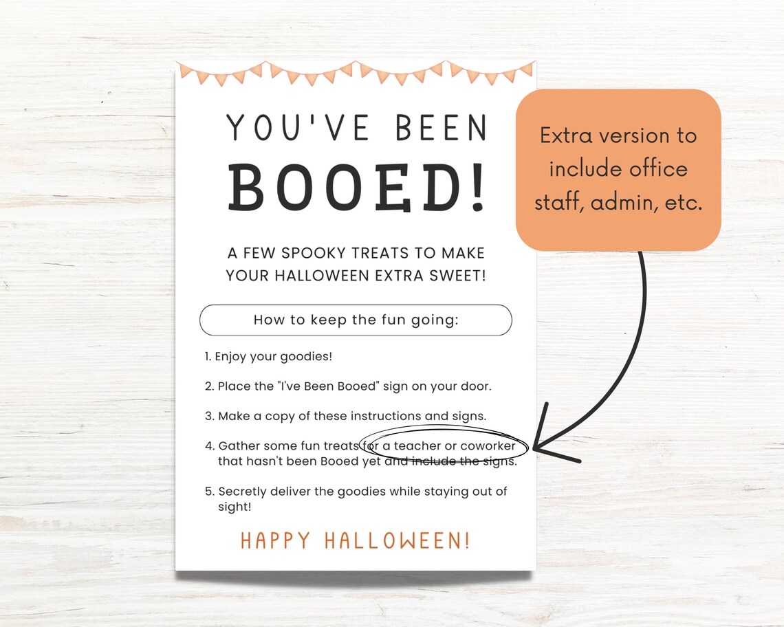 You've Been Booed Teachers Printable, Teacher Boo Basket, Crew, Tag ...