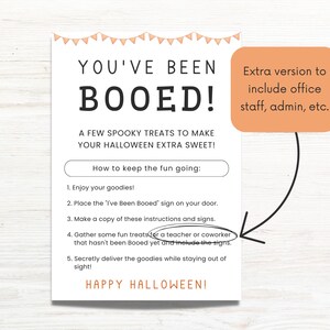 You've Been Booed Teachers Printable, Teacher Boo Basket, Crew, Tag ...