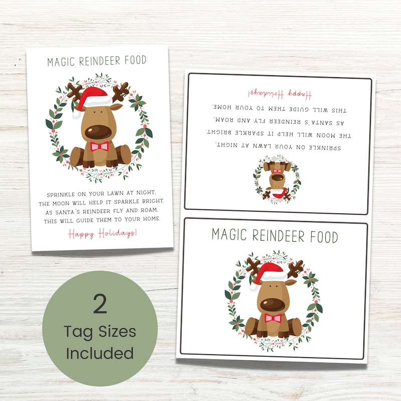 Reindeer Dust Labels - Etsy