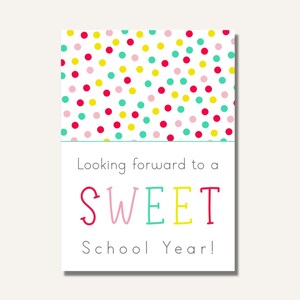 Back to School Gift Tag Printable, Sweet Year Teacher Tag, First Day of ...
