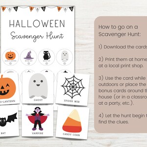 Halloween Scavenger Hunt Printable Halloween Kids Activity - Etsy