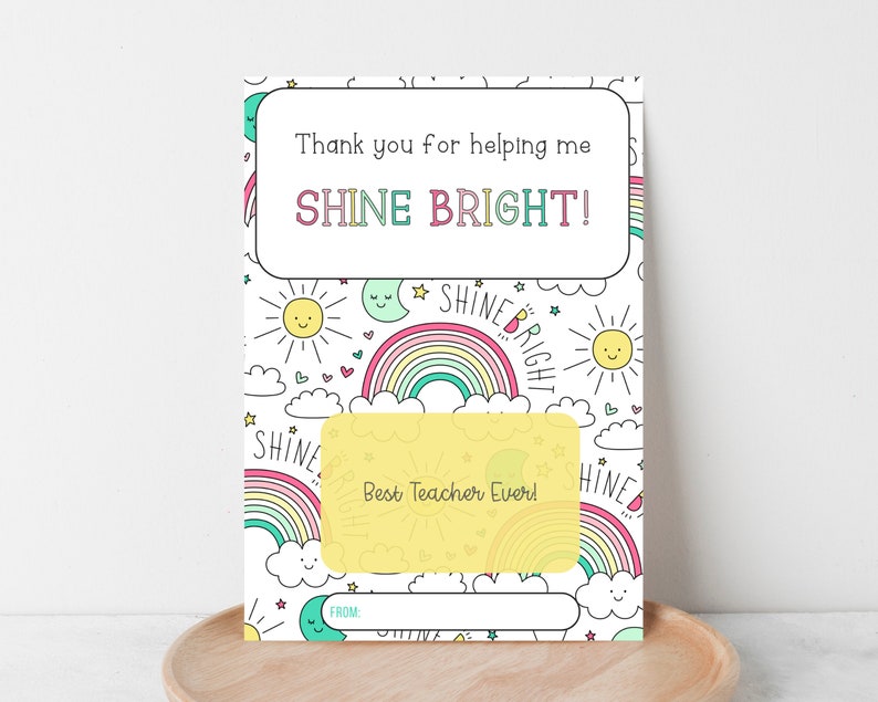 Teacher Appreciation Gift Card Holder PRINTABLE Teacher Thank - Etsy