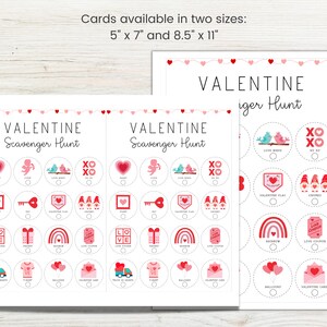 Valentine's Day Scavenger Hunt Printable, Valentine Game for Kids ...