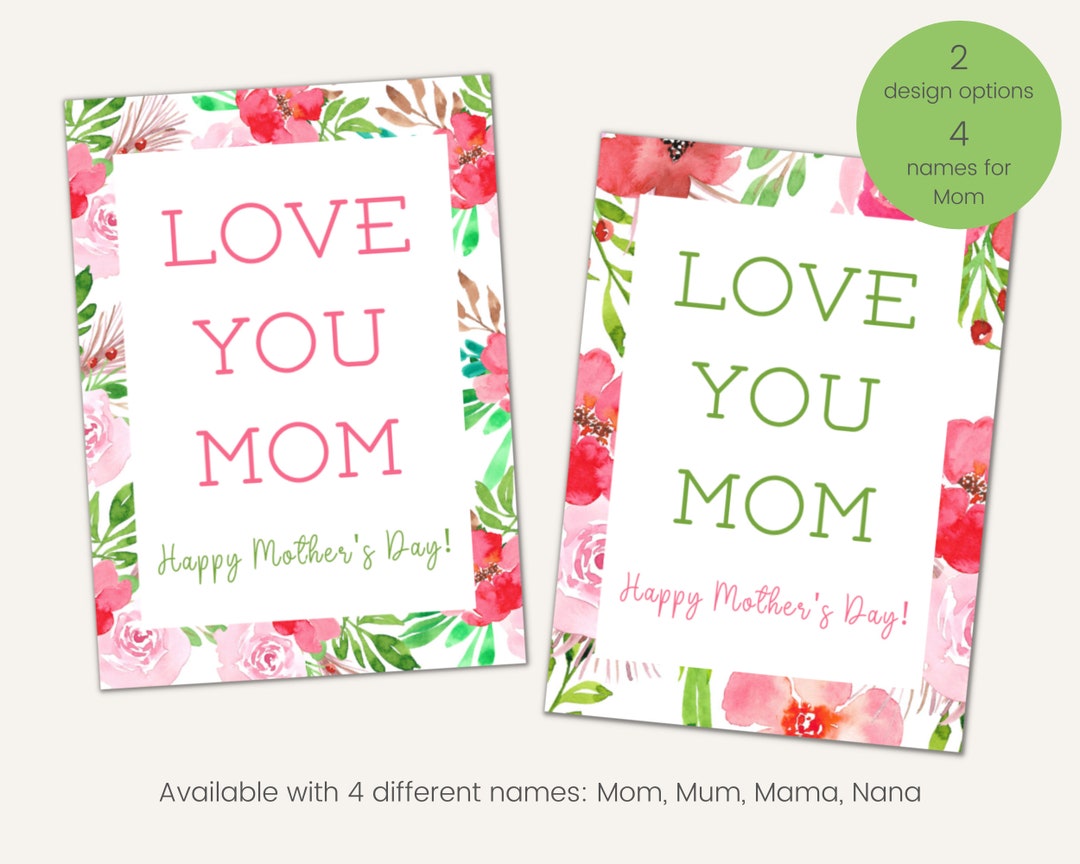 Mother's Day Gift Tags Tags for Mom Printable Mothers - Etsy