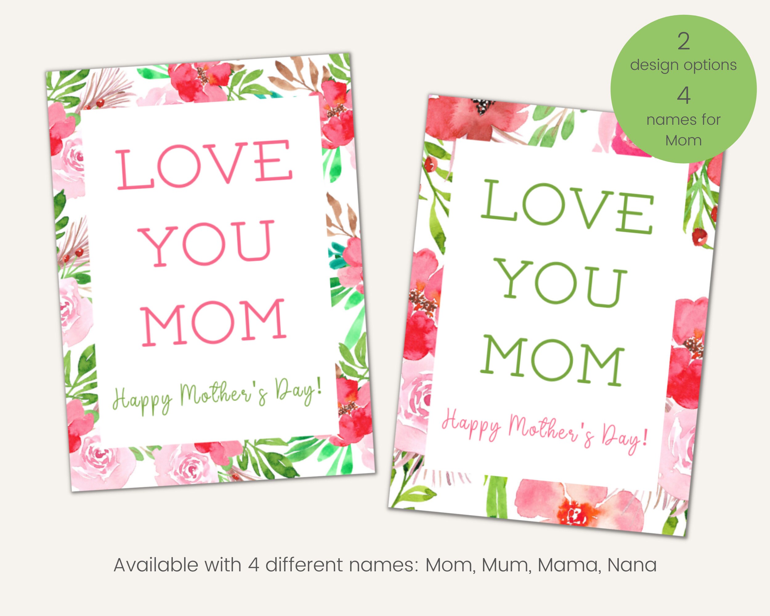 Mother's Day Gift Tags Tags for Mom Printable Mothers - Etsy