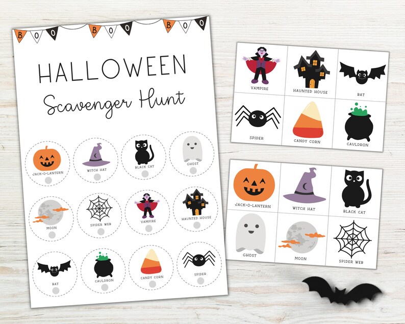 Halloween Scavenger Hunt Printable Halloween Kids Activity - Etsy