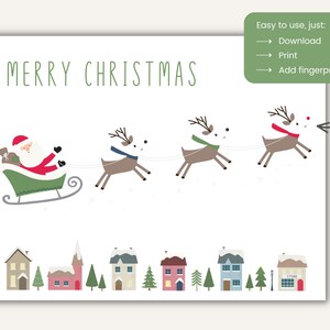 Christmas Fingerprint Art, Christmas Fingerprint Craft, Christmas Kids ...