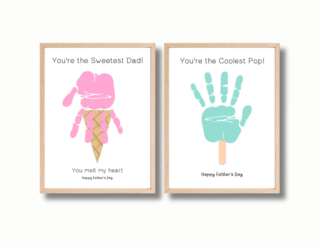 Father's Day Handprint Craft Printable, Handprint Art for Dad, Dad Gift ...