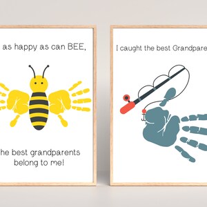 Grandparents Handprint Art Bundle, Grandparents Day Craft, Gift for ...