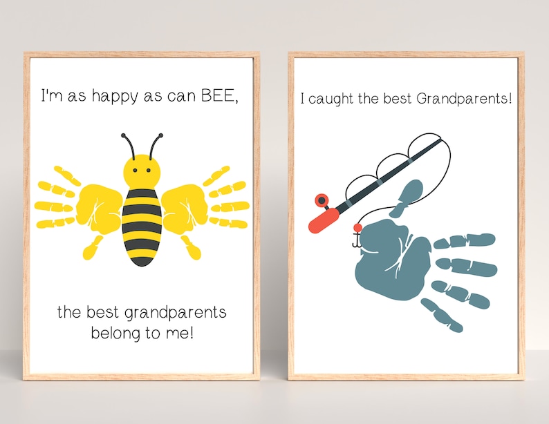 Grandparents Handprint Art Bundle Grandparents Day Craft - Etsy