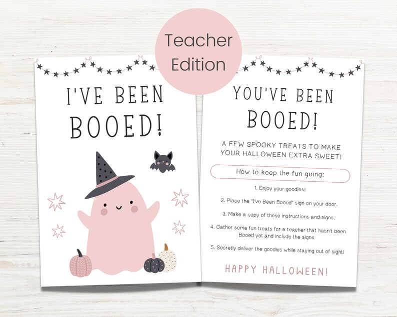 You've Been Booed Teacher Printable Game School - Etsy