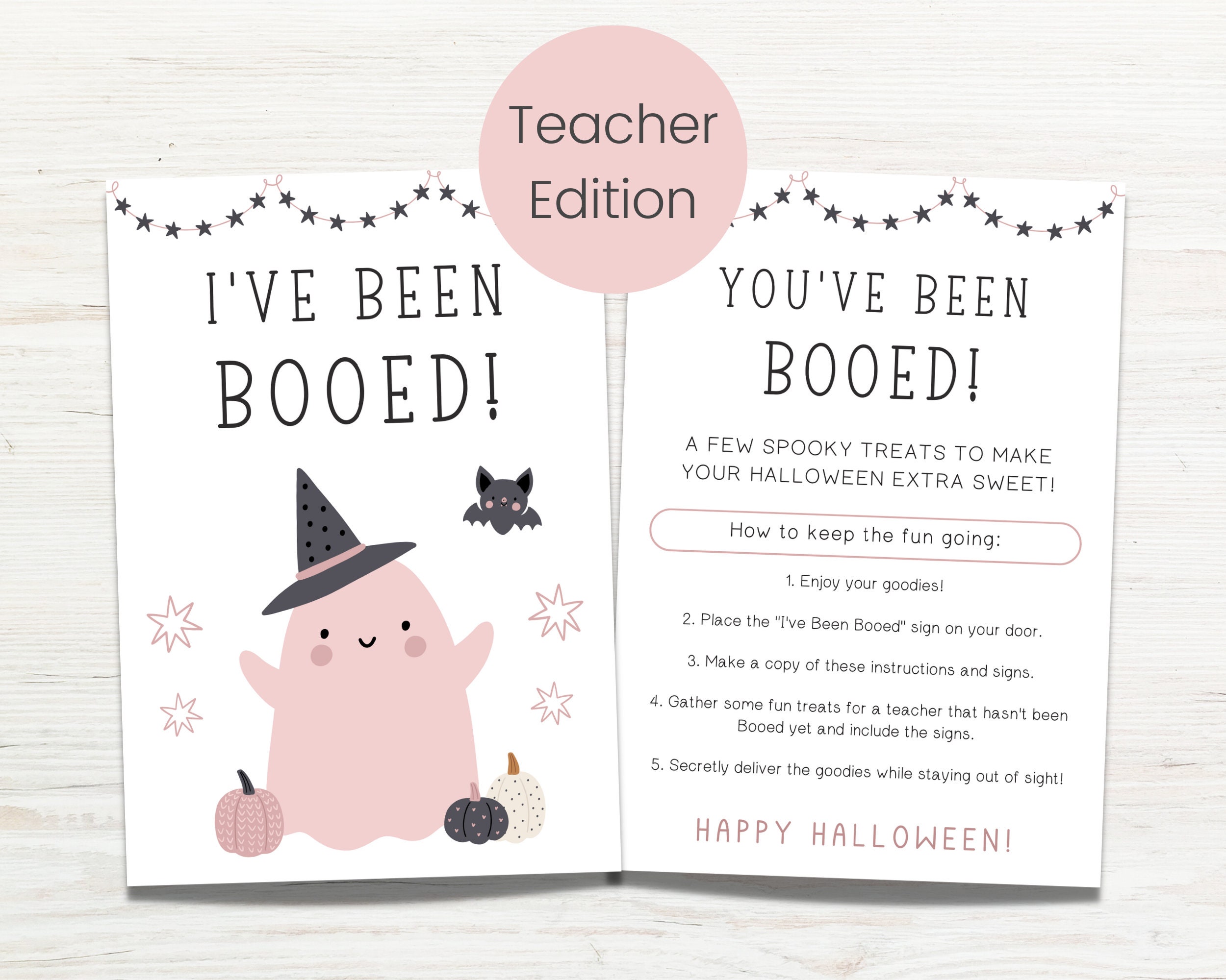 You've Been Booed Teacher Printable Game School - Etsy