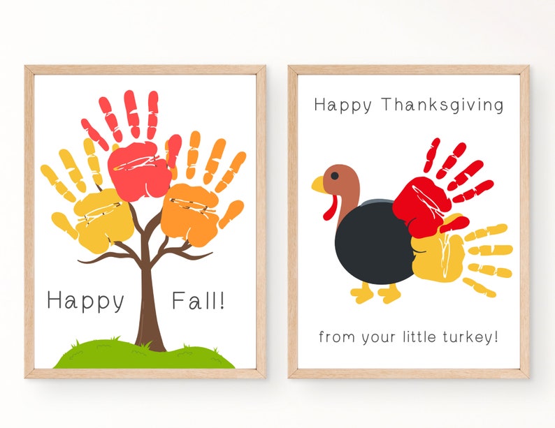 Fall Handprint Craft Bundle, Thanksgiving Handprint Footprint Art ...