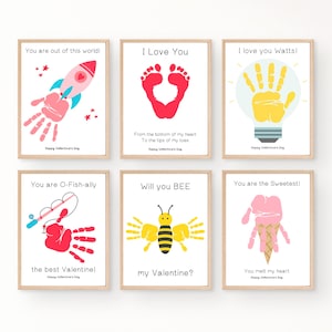 Valentines Handprint Craft Bundle, Valentine Art for Kids, Toddler ...