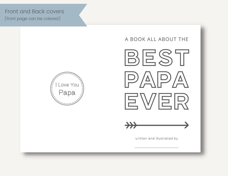 All About My Papa Printable Book Fathers Day Questionnaire - Etsy