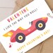 Race Car Valentine Card Printable, Classroom Valentine's Day Cards for ...