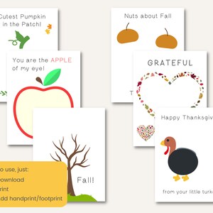 Fall Handprint Craft Bundle, Thanksgiving Handprint Footprint Art ...