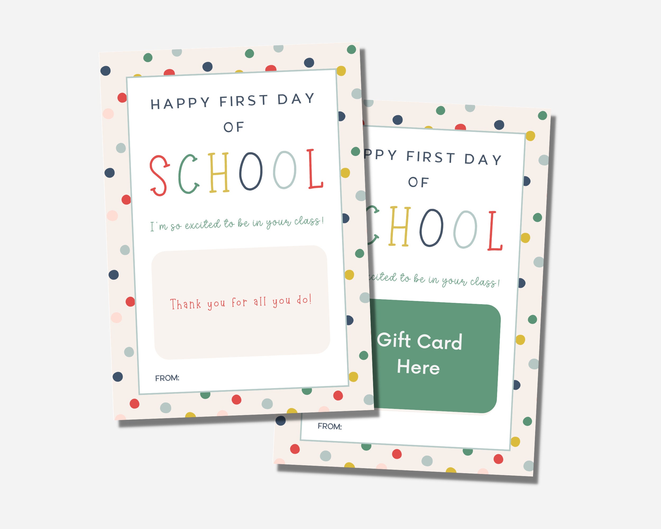 Back to School Gift Card Holder, First Day of School Card, Welcome Back ...