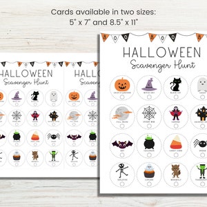 Halloween Scavenger Hunt Printable, Halloween Kids Activity, Halloween ...