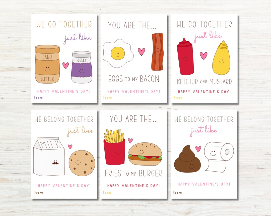 Printable Pun Valentine's Day Cards, Classroom Valentine's Day Cards ...