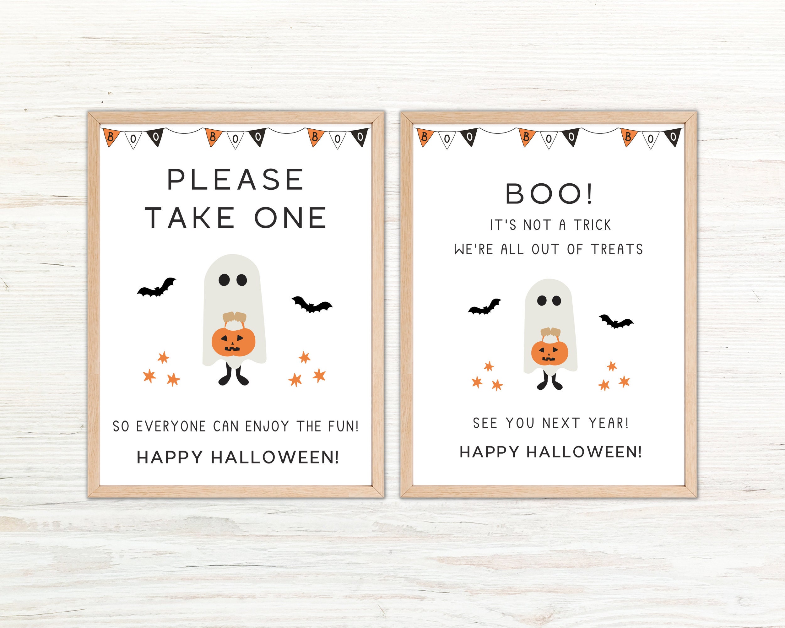 Please Take One Sign Halloween Printable, Out of Candy Sign, Trick or ...