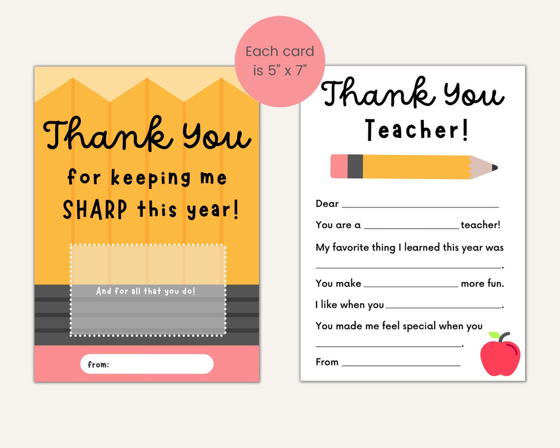 Teacher Appreciation PRINTABLE Gift Card Holder End of Year - Etsy
