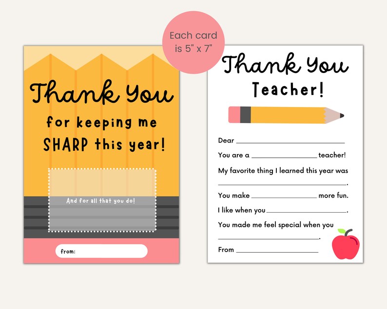 Teacher Appreciation PRINTABLE Gift Card Holder End of Year - Etsy