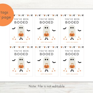 You've Been Booed Tag Printable, Halloween Treat Tag, Boo Favor Tags ...