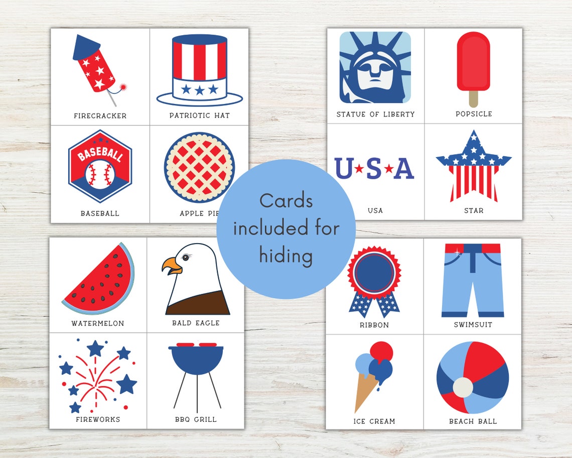 4th of July Scavenger Hunt Game Fourth of July Game Indoor - Etsy