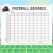 Football Squares Editable Printable, Football Square Fundraiser, 100 ...