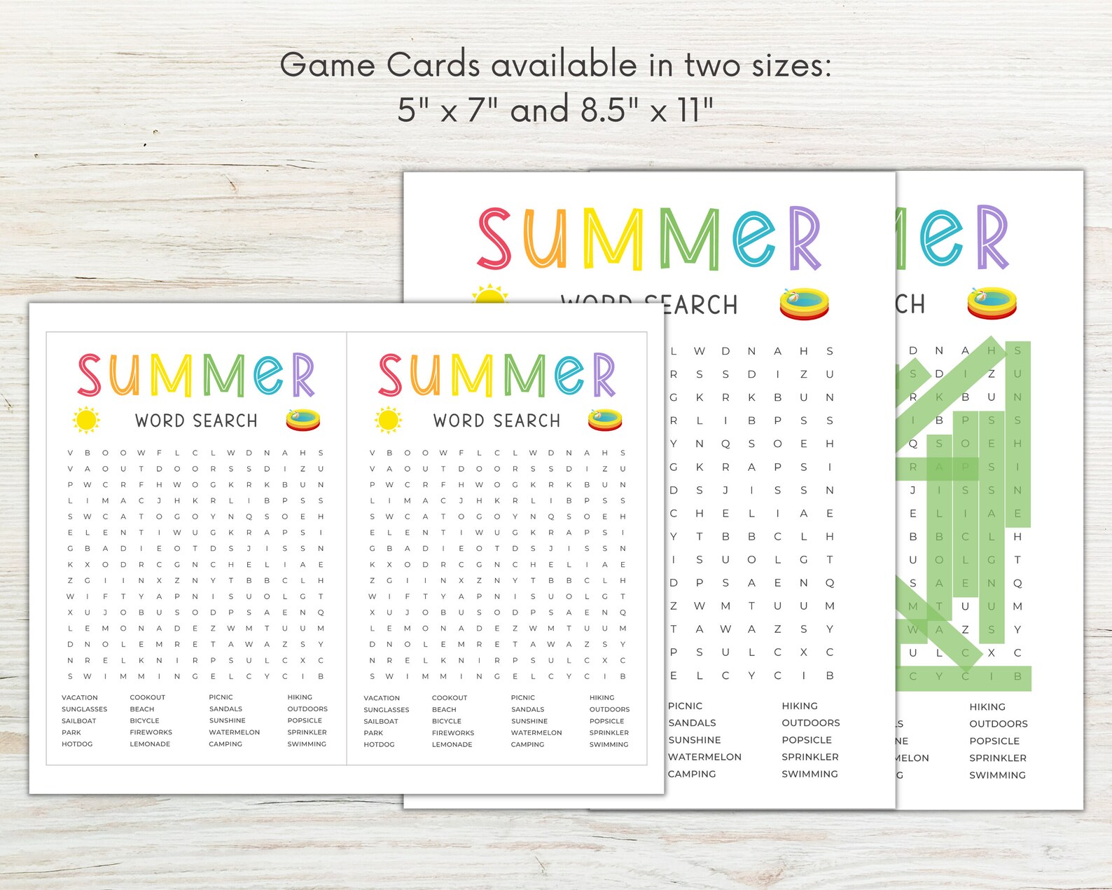 Summer Word Search, Printable Summertime Games, Fun Summer Activity for ...