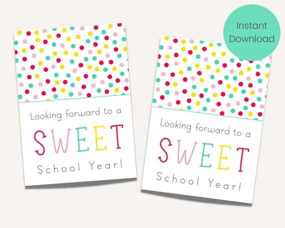 Back to School Gift Tag Printable Sweet Year Teacher Tag - Etsy