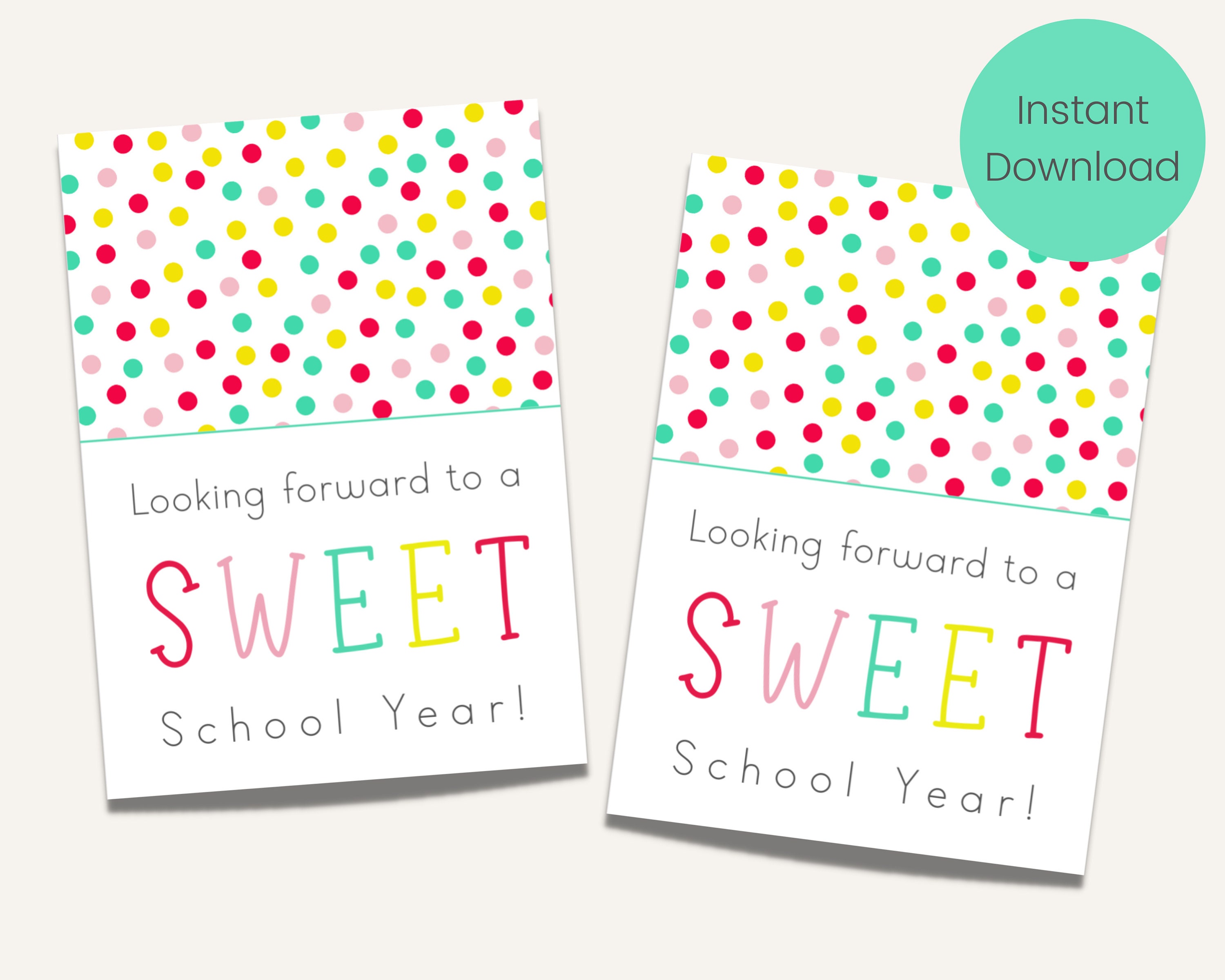 Back to School Gift Tag Printable Sweet Year Teacher Tag - Etsy