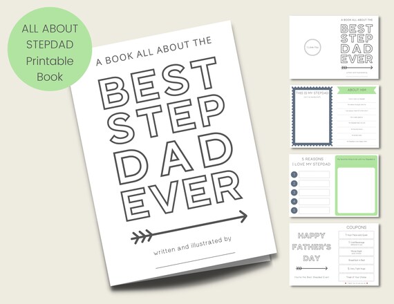 All About My Stepdad Printable Book All About Dad Fathers - Etsy
