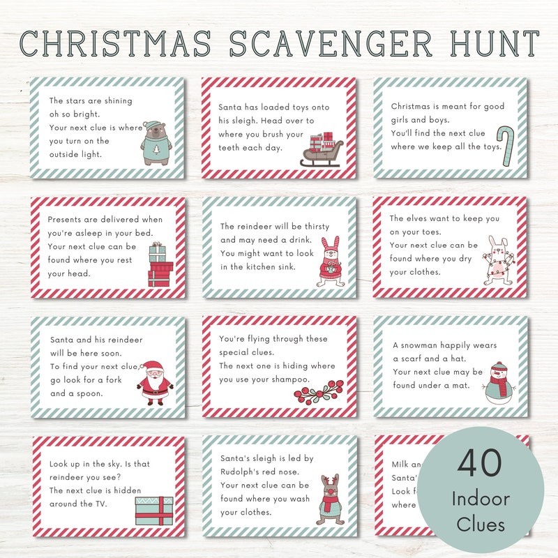 Scavenger Hunt Clues - Etsy