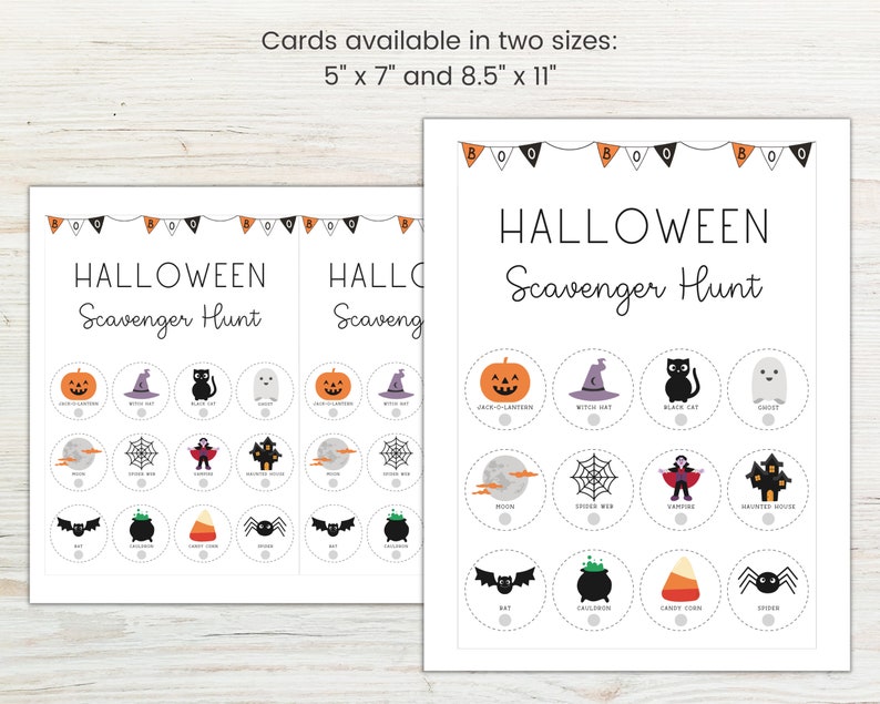 Halloween Scavenger Hunt Printable Halloween Kids Activity - Etsy