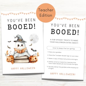 You've Been Booed Teachers Printable, Teacher Boo Basket, Crew, Tag ...