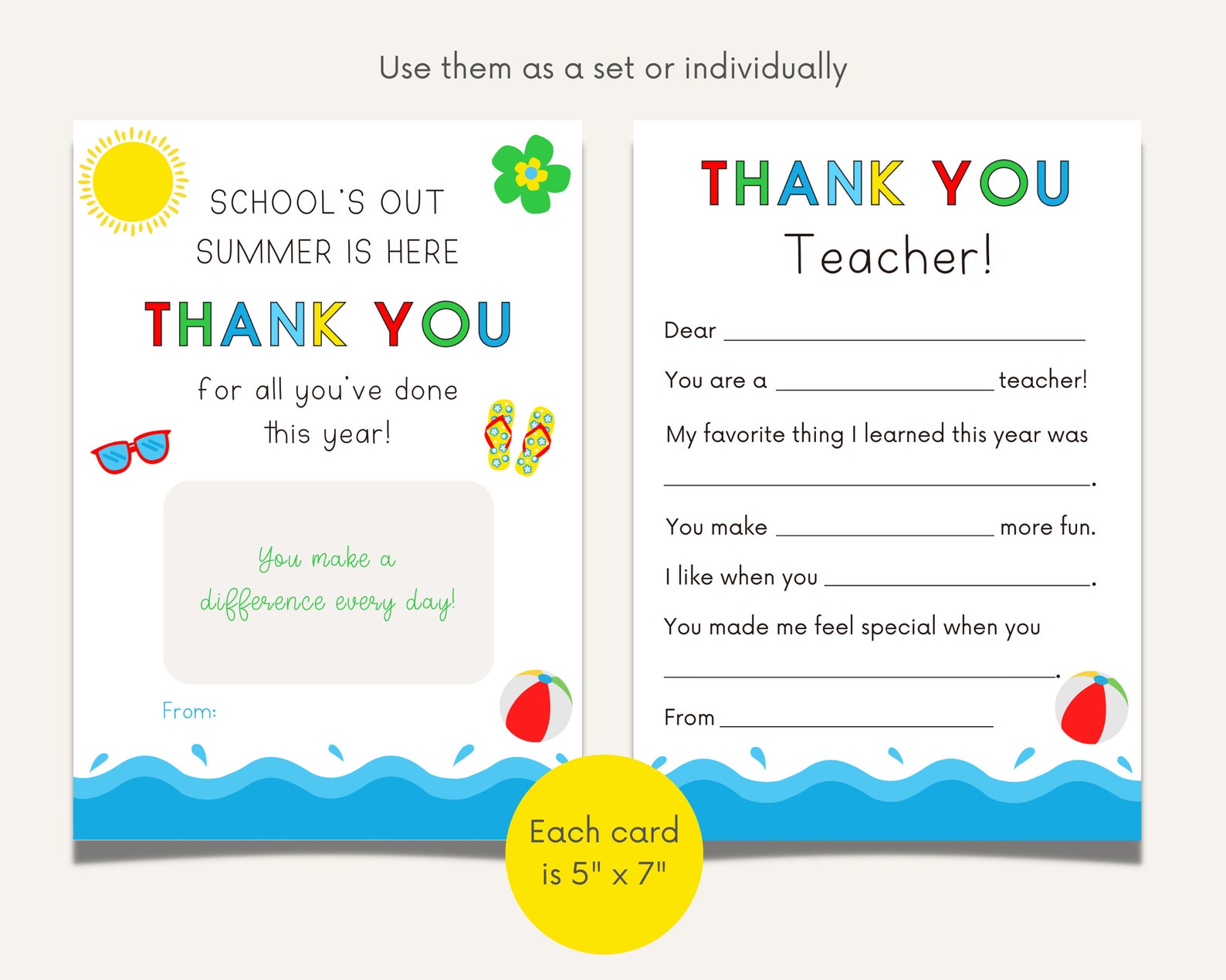 Teacher Appreciation PRINTABLE Gift Card Holder, All About Teacher, End ...