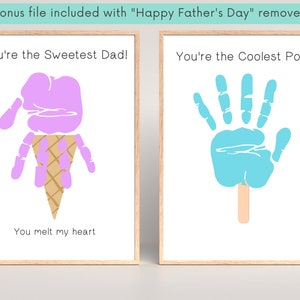 Father's Day Handprint Craft Printable, Handprint Art for Dad, Dad Gift ...