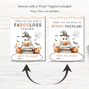 Faboolous Teacher Tag Printable, Spooktacular Teacher, Faboolous Ghost ...