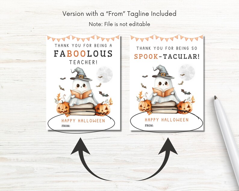 Faboolous Teacher Tag Printable, Spooktacular Teacher, Faboolous Ghost ...