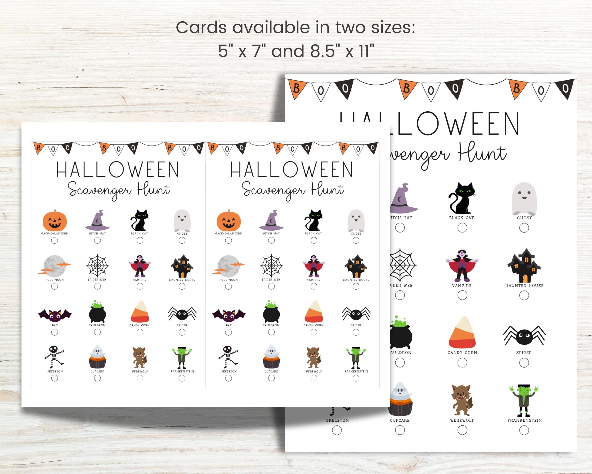 Halloween Scavenger Hunt Printable, Halloween Kids Activity, Halloween ...