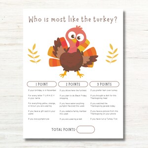Thanksgiving Game Printable, Family Thanksgiving Game, Autumn Game ...