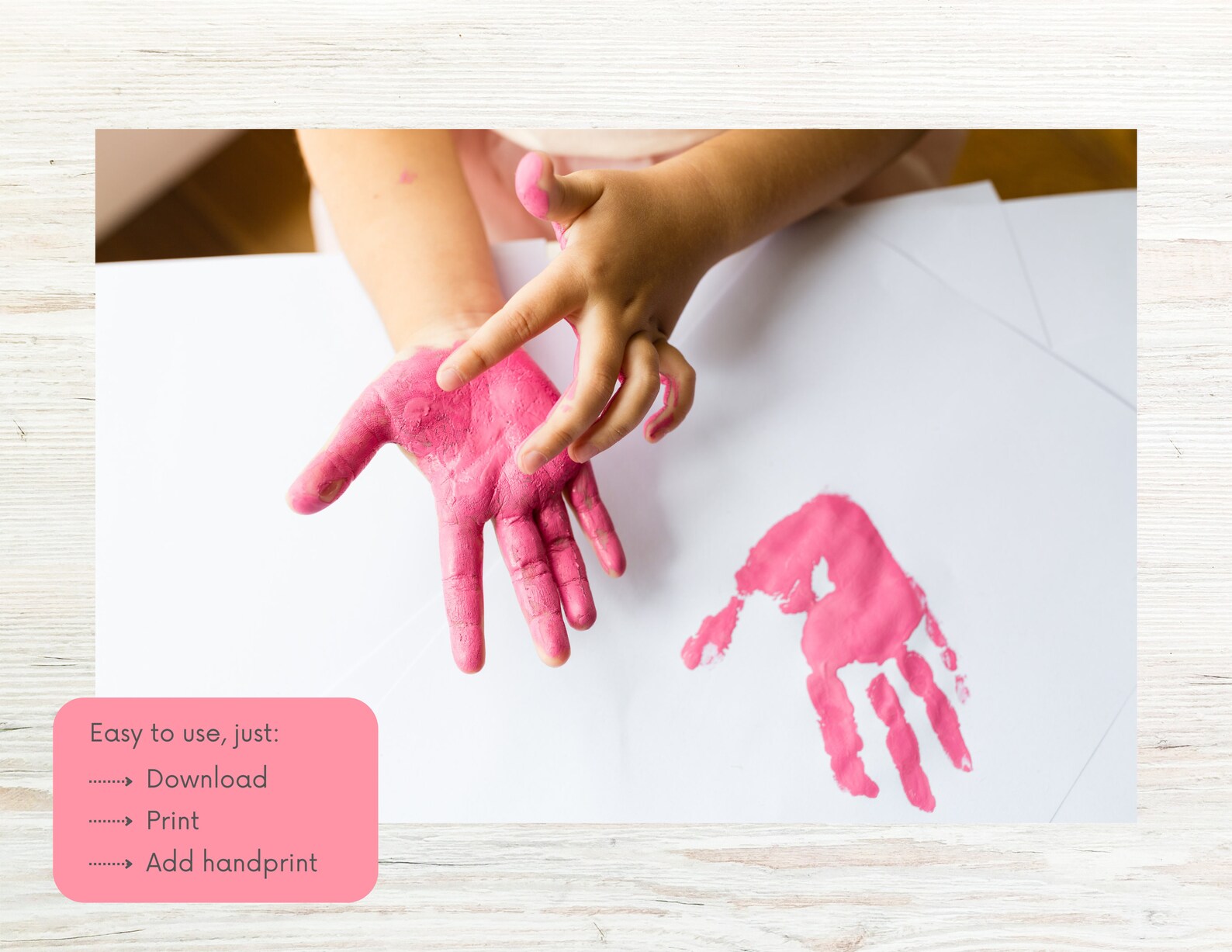 Mother's Day Handprint Art, I Love You, Happy Mothers Day Printable ...