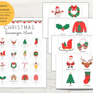 Christmas Scavenger Hunt Printable Holiday Family Activity - Etsy