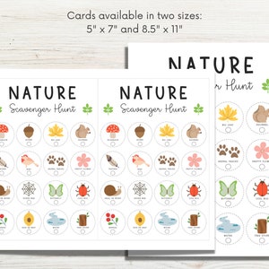 Nature Scavenger Hunt for Kids, Trail Hiking Camping Nature Walk ...
