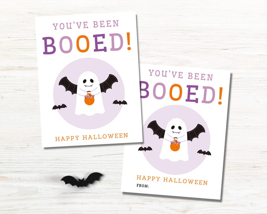 You've Been Booed Printable Tag, Halloween Treat Tag for Teacher, Boo ...