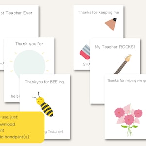Teacher Appreciation Handprint Art, Handprint Teacher Appreciation Card ...