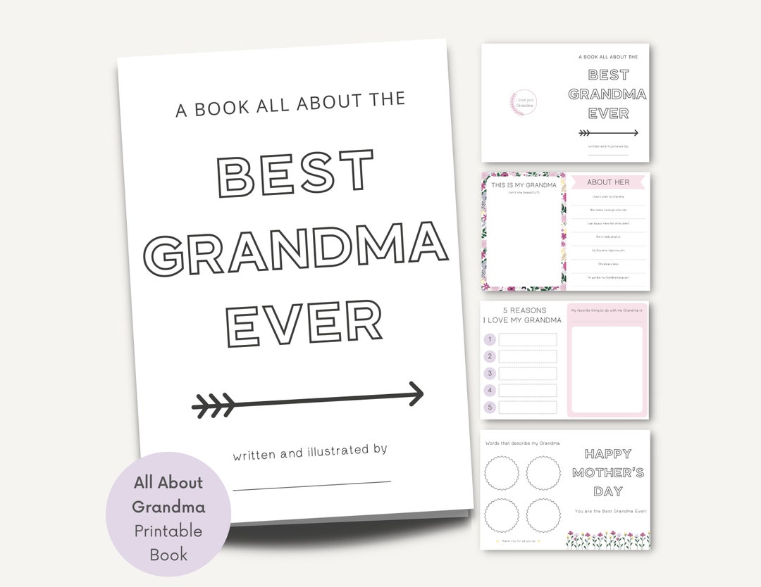 All About My Grandma Printable Book, Mother's Day Questionnaire ...